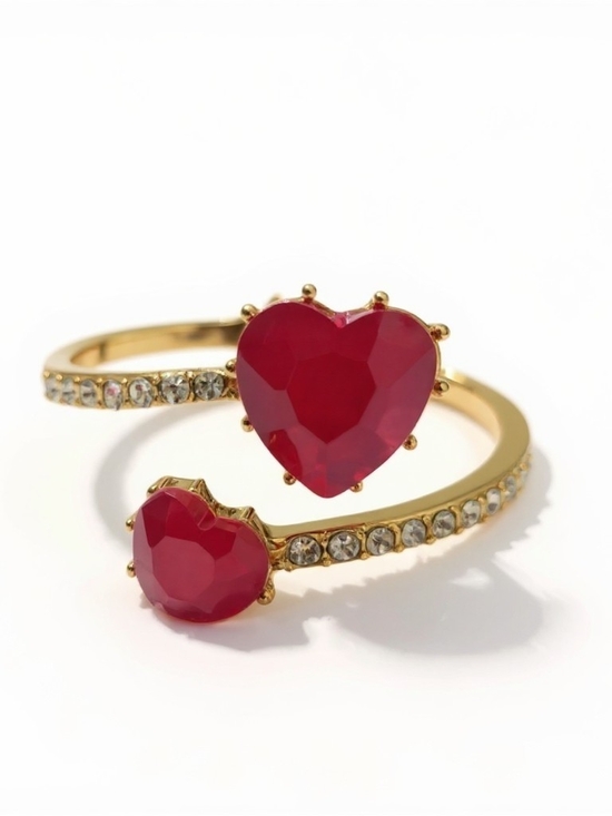 Bestsy Johnson | Jewelry | Bestsey Johnson Gold Tone With Red Heart ...